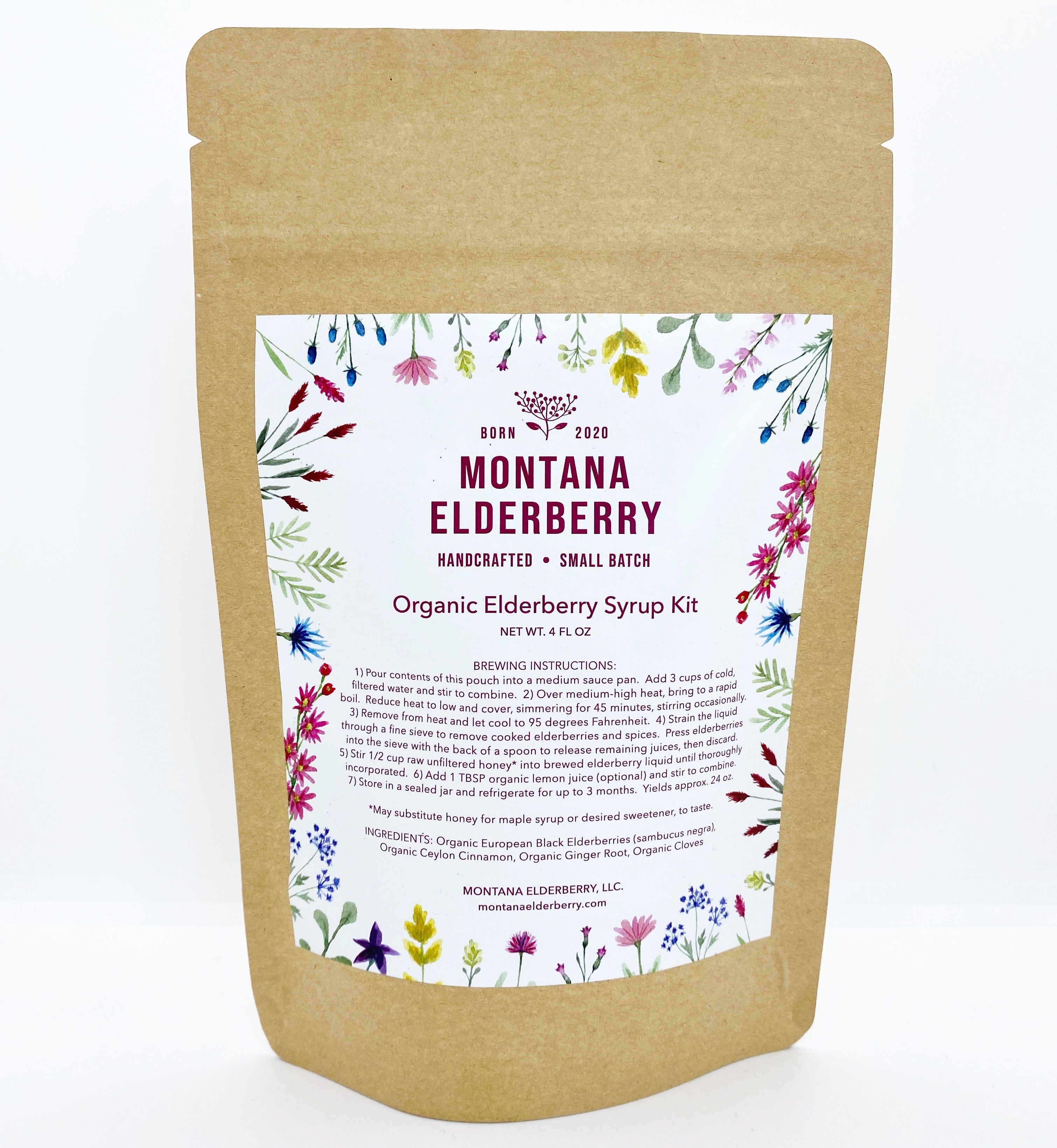 Elderberry Syrup Kit | 100% Organic Montana Elderberry